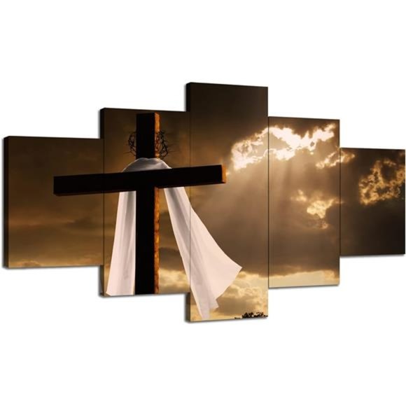 Art | Holy Cross Wall Art Christian Paintings Wall Decor Holy Light ...